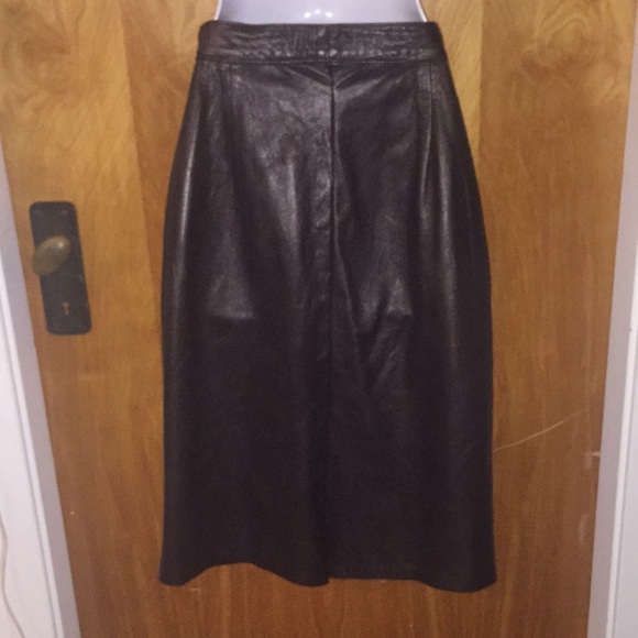 Panos Seretis New York | Skirts | Dark Brown Leather Panos Seretis New ...